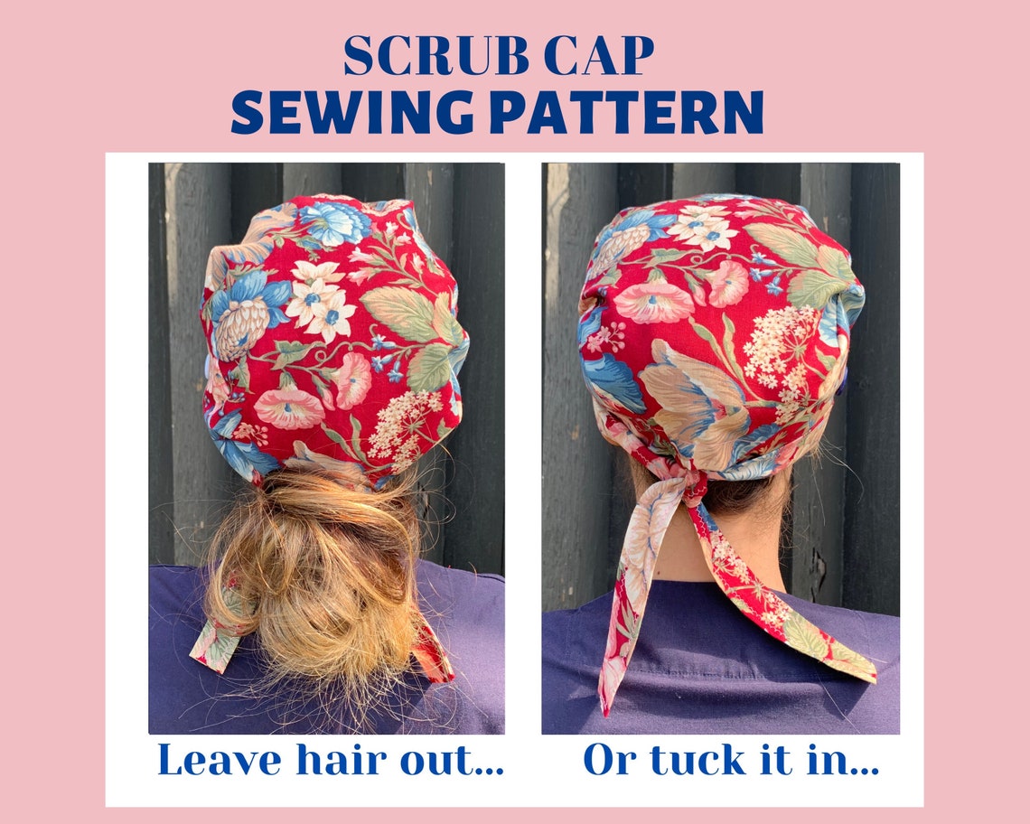 Scrub Cap SEWING PATTERN No Elastic PDF Surgical Cap Pattern - Etsy