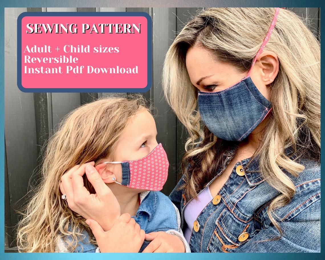 Face Mask PATTERN PDF Fabric Mask Pattern PDF Download Face | Etsy