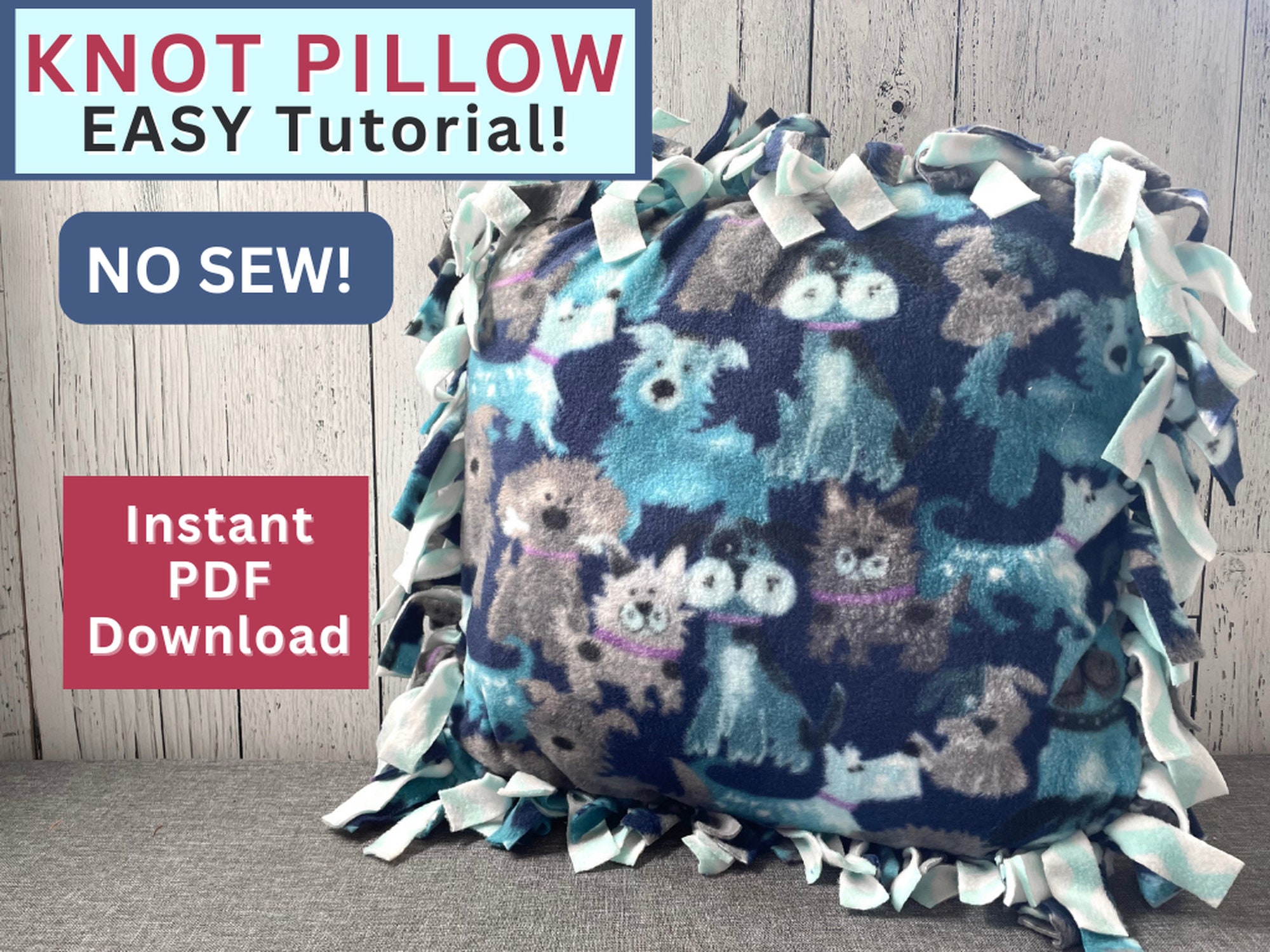 EASY Knot Pillow Tutorial, No Sew Knot Pillow Tutorial, Easy Craft ...