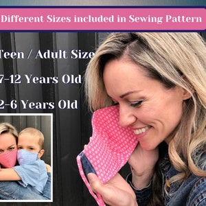 Face Mask PATTERN PDF, Fabric Mask Pattern PDF Download, Face Mask ...