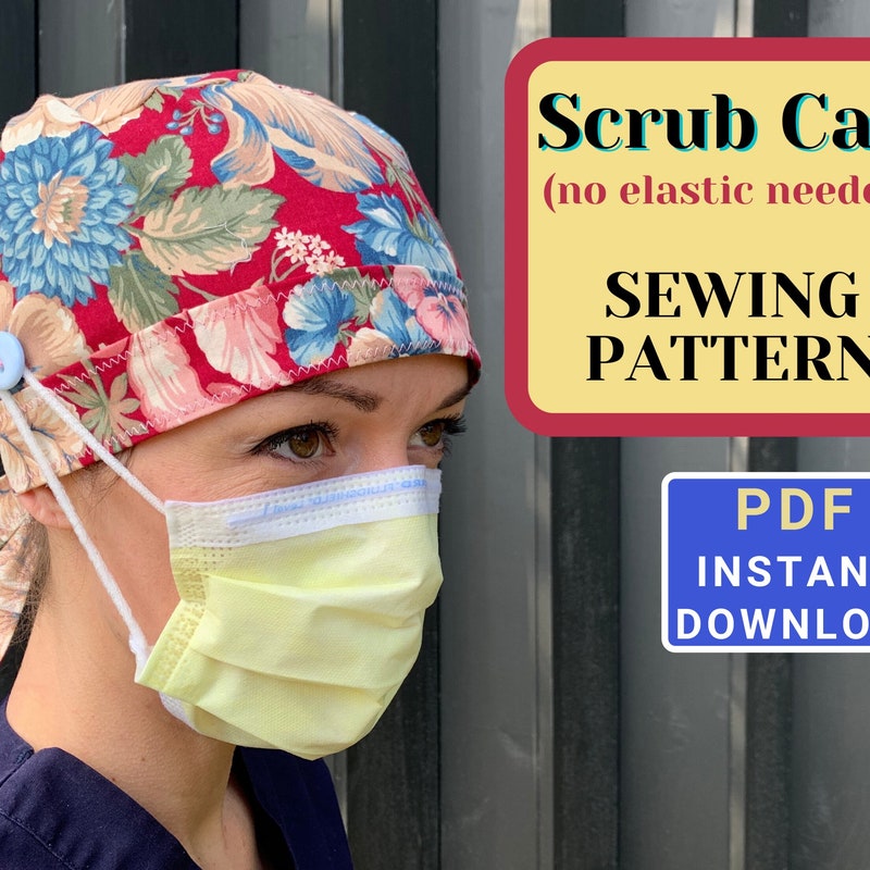 Scrub Cap Pattern With Elastic - Etsy