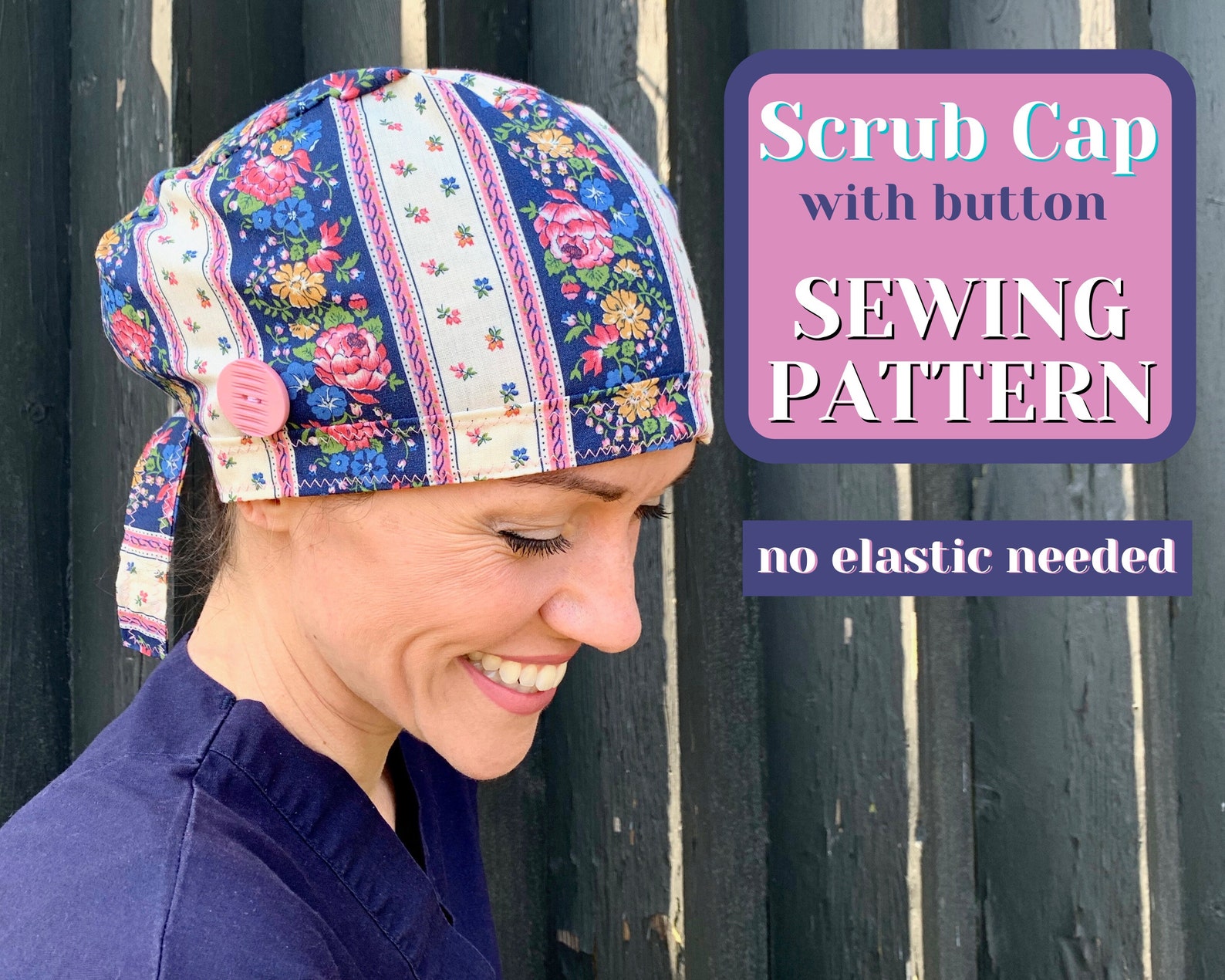 Scrub Cap SEWING PATTERN No Elastic PDF Surgical Cap Pattern - Etsy