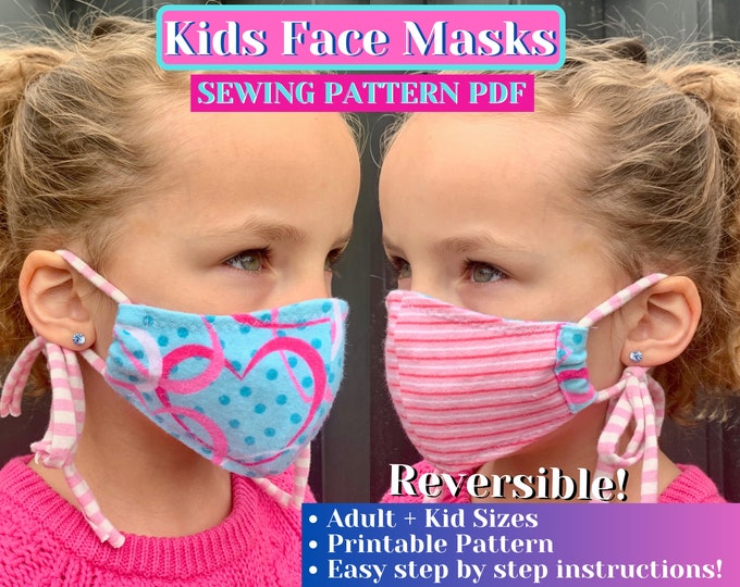 Face Mask Pattern, 4 Sizes (download) - Etsy Canada