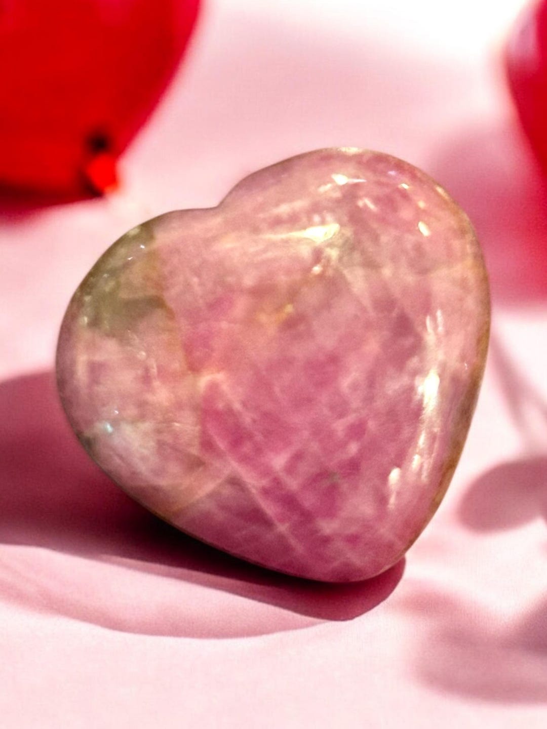 Hand Carved Ruby Heart Gemstone: Red Corundum Crystal - Etsy