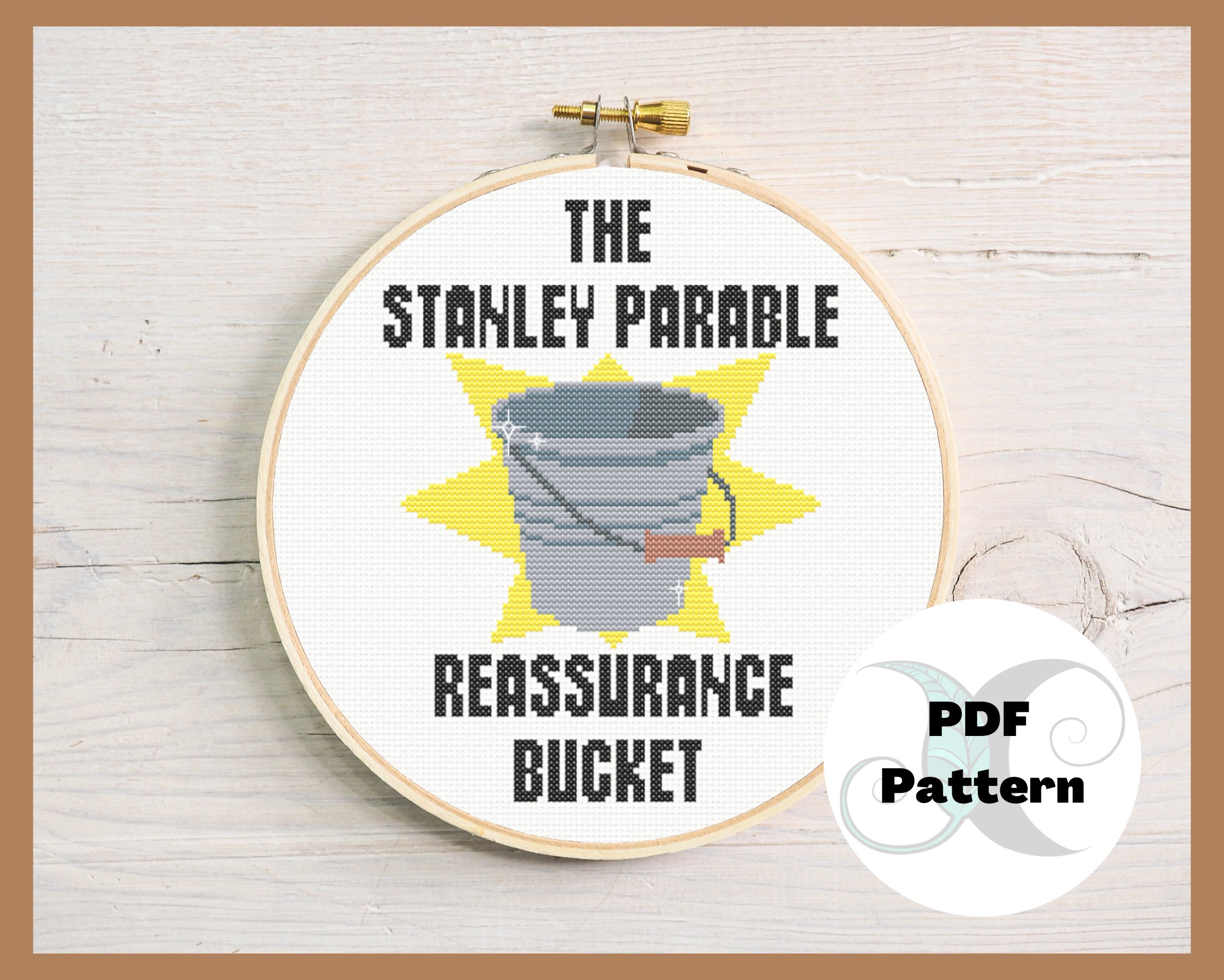 The Stanley Parable Reassurance Bucket | Nerdy Cross Stitch PDF Pattern ... The Stanley Parable Reassurance Bucket | Nerdy Cross Stitch PDF Pattern ...