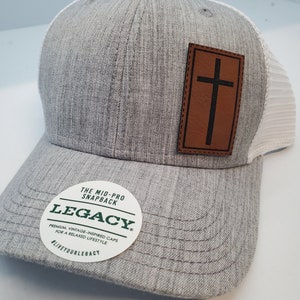 Leather Cross Patch Snapback Hat, Cross Patch, Leather Patch Hat ...