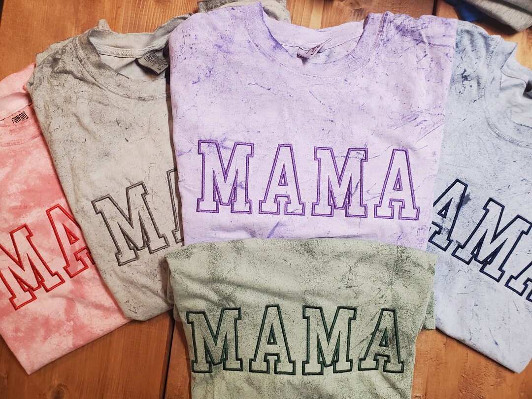Embroidered Mama Crewneck Shirt, Comfort Colors, Gift for Mom ...