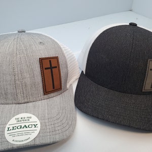 Leather Cross Patch Snapback Hat, Cross Patch, Leather Patch Hat ...