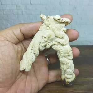 Cthulhu Octopus Kraken and Skull Head Handle Walking Stick Cane From ...