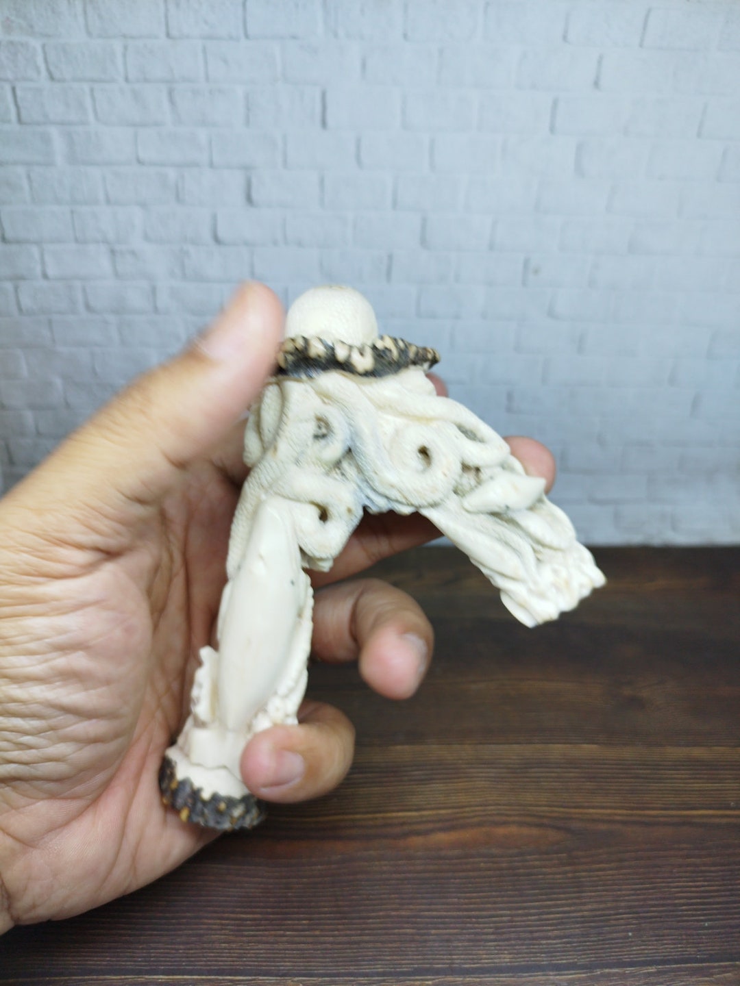 Cthulhu Octopus Kraken & Whale Fish Handle Walking Stick Cane From Deer ...