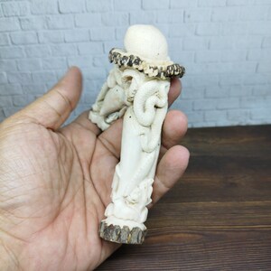 Cthulhu Octopus Kraken & Whale Fish Handle Walking Stick Cane From Deer ...