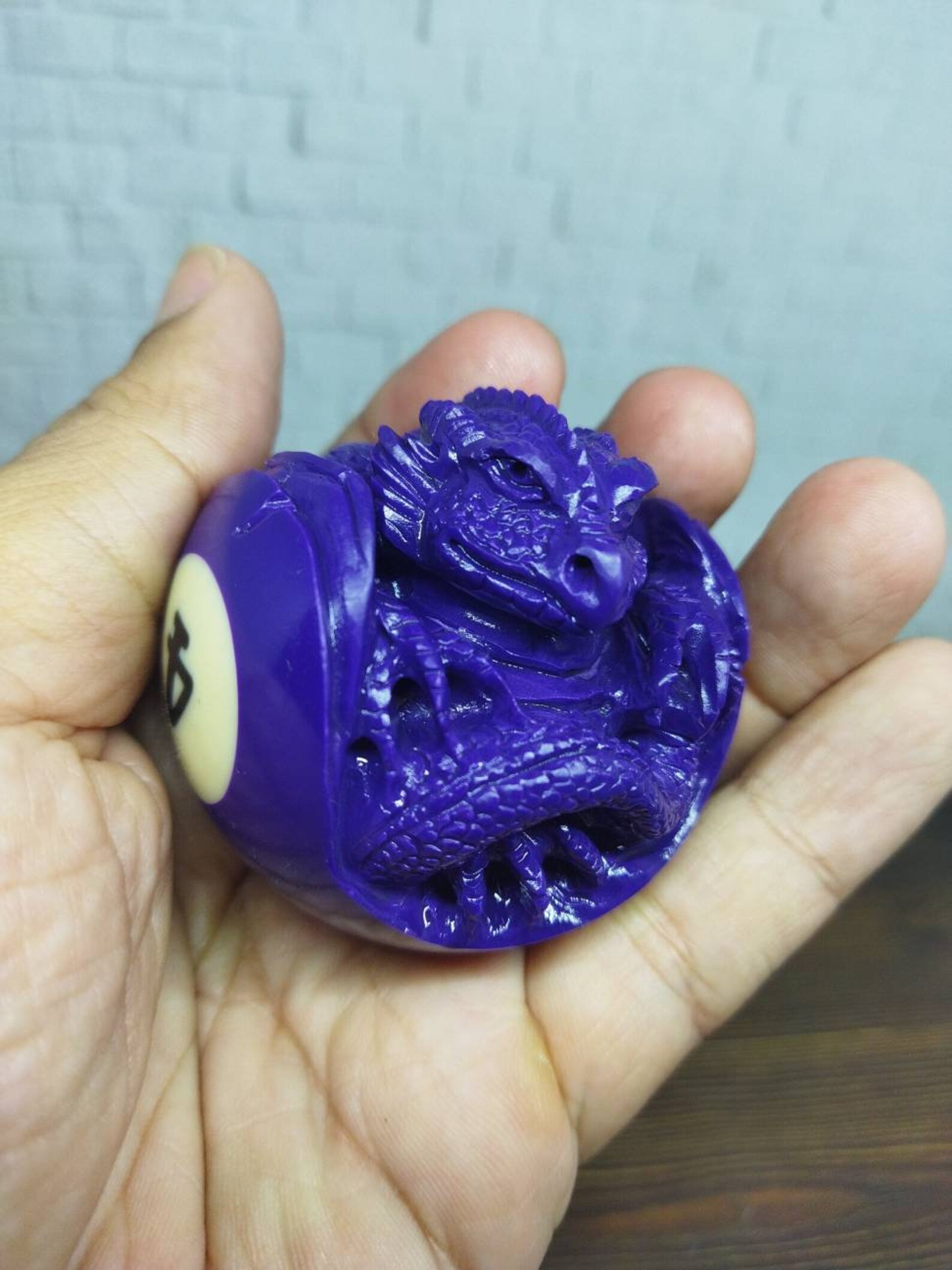 Dragon Ball Statue From Billiard Ball Number 4 Hand Carved - Etsy