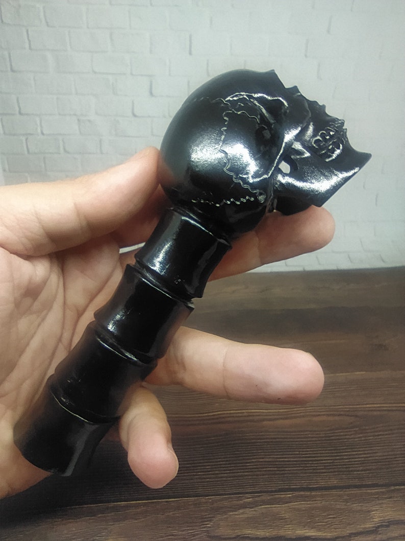 Skull Skeleton Head Handle Knive Knife Walking Stick Cane From - Etsy