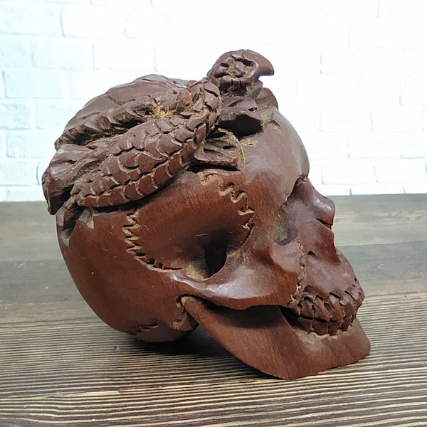 Wood Carved Skeleton - Etsy