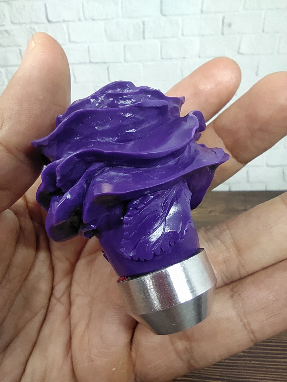 Purple Rose Flower Gear Shift Shifter Knob Handle Transmission | Etsy