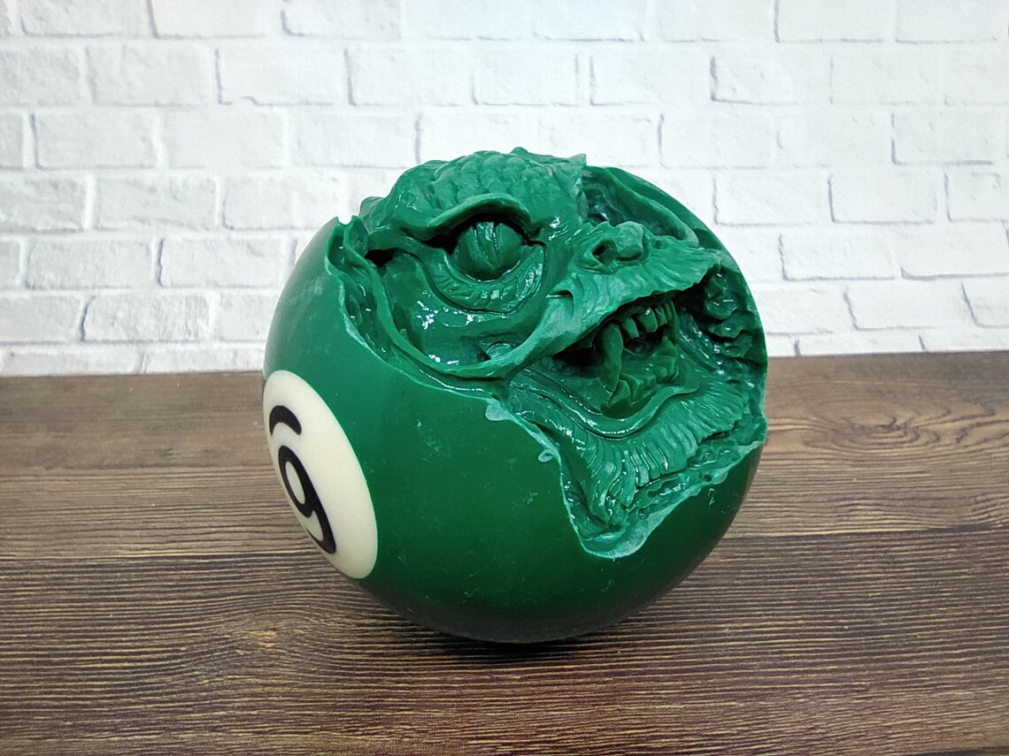 Dragon Ball Head Statue From Billiard Ball Number 6 Hand Carved - Etsy