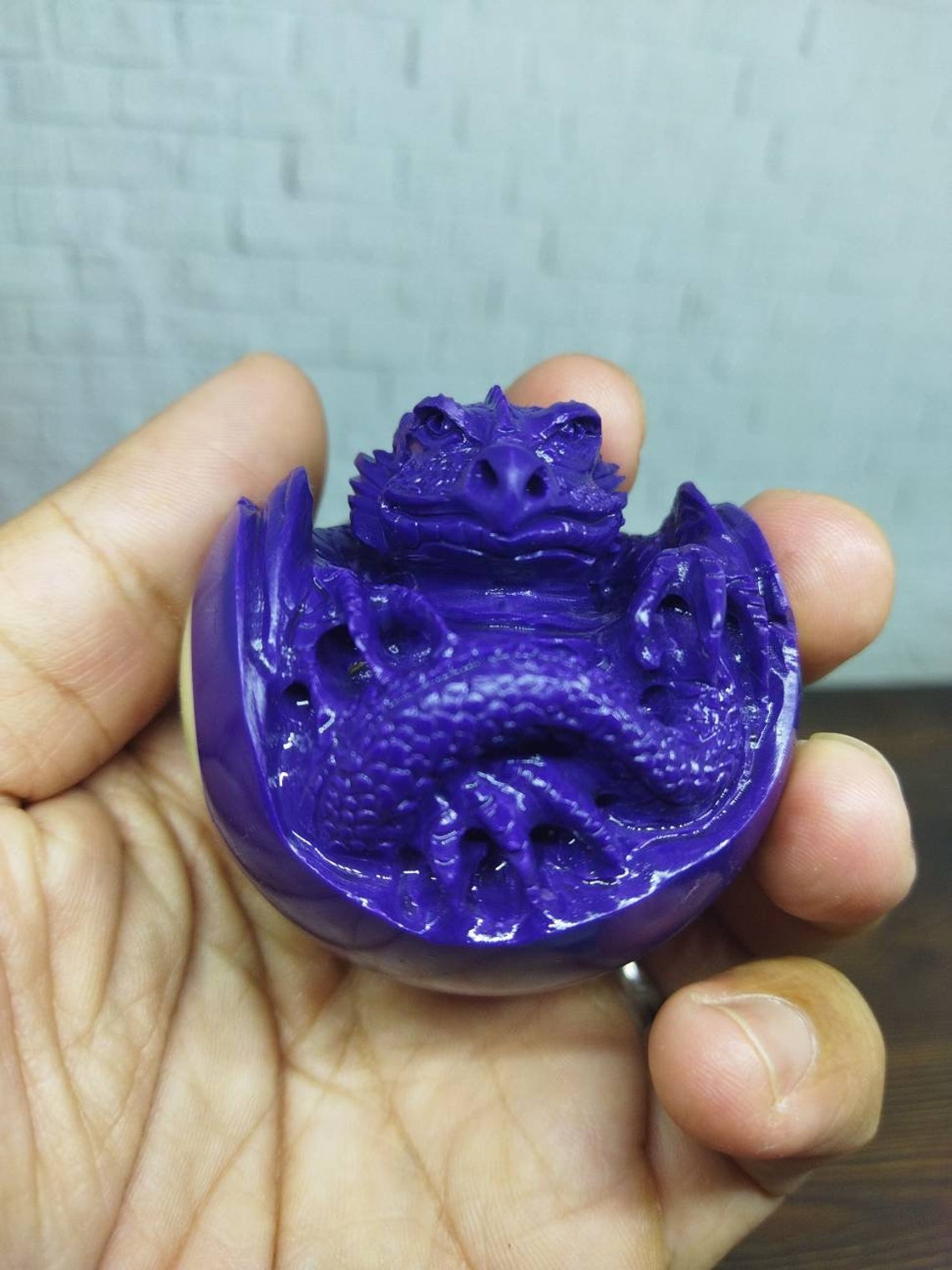 Dragon Ball Statue From Billiard Ball Number 4 Hand Carved - Etsy