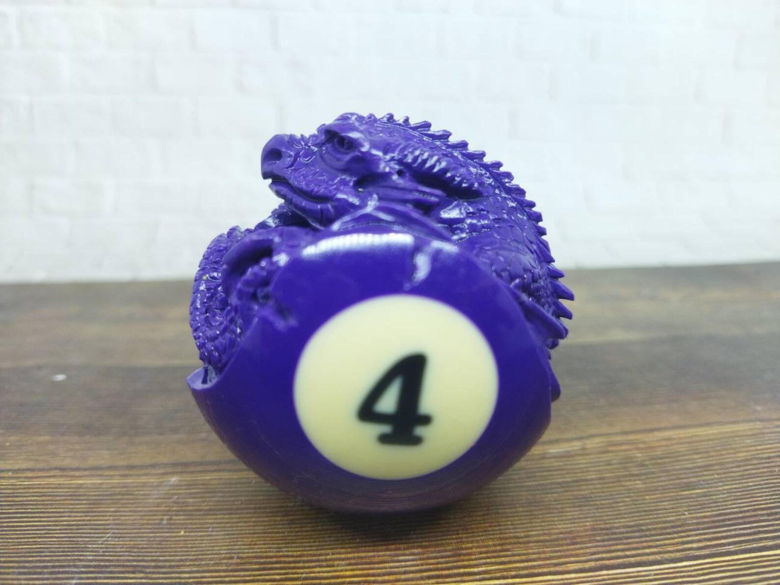 Dragon Ball Statue From Billiard Ball Number 4 Hand Carved - Etsy