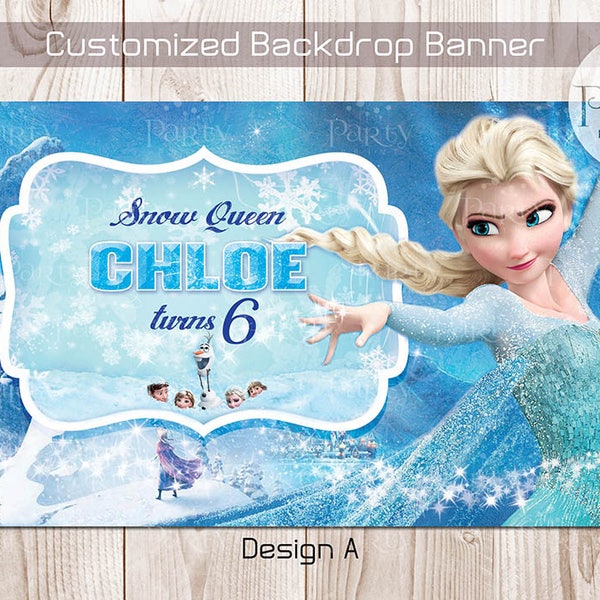 Frozen Backdrop - Etsy