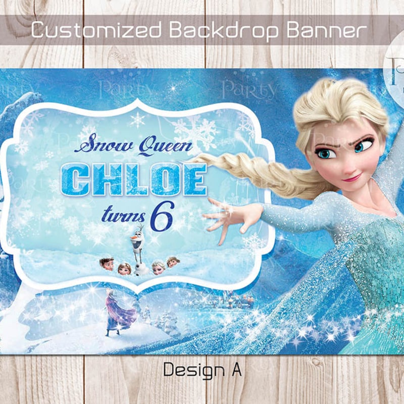 Frozen Birthday Backdrop - Etsy