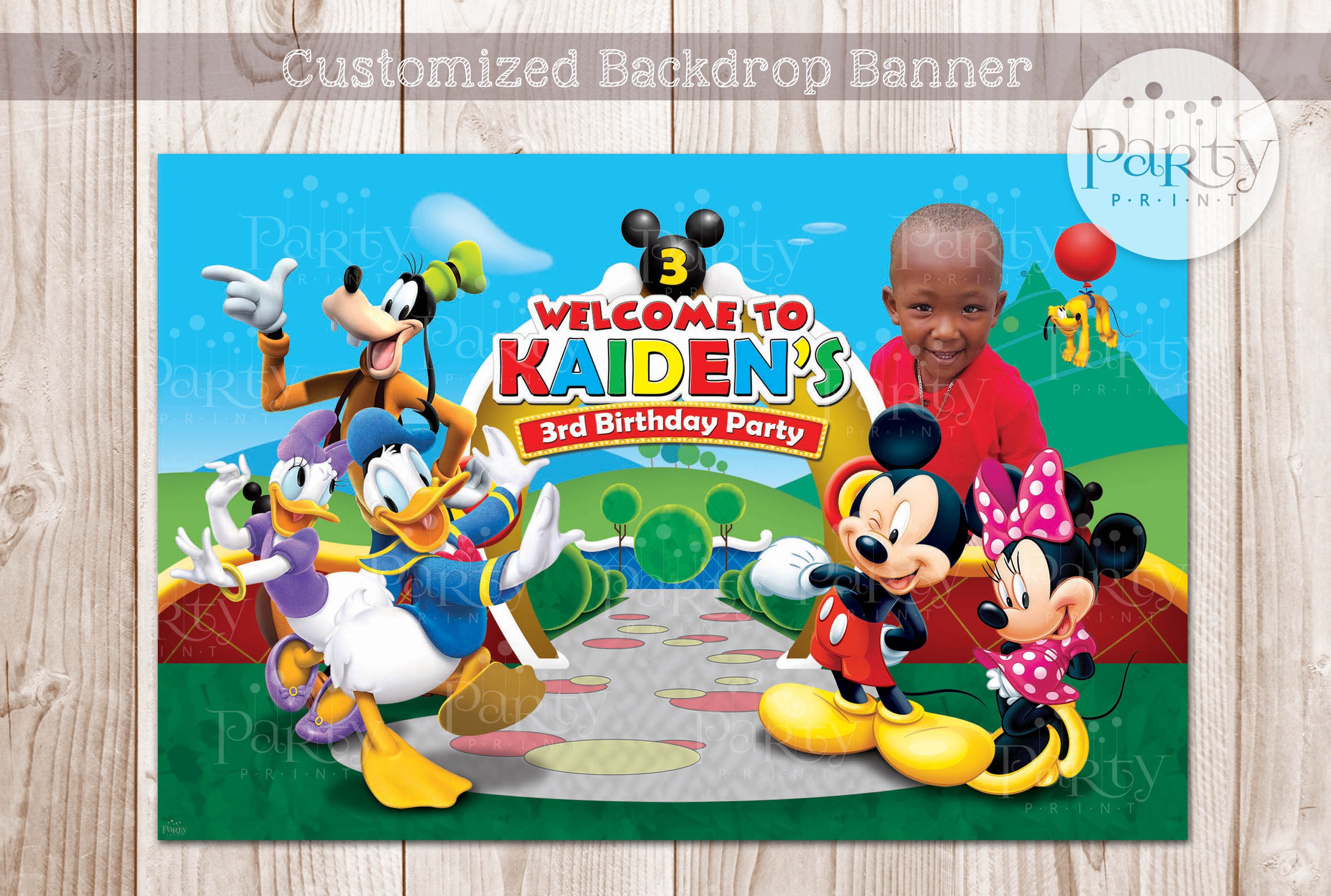 Mickey Mouse Clubhouse Backdrop Wall Banner
