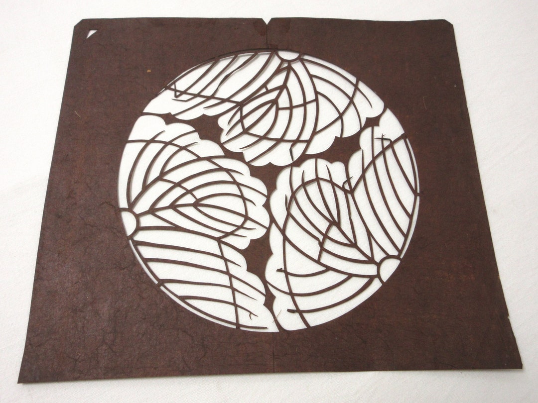 Vintage Japanese Katagami Stencil / Kamon / Ise-katagami / - Etsy