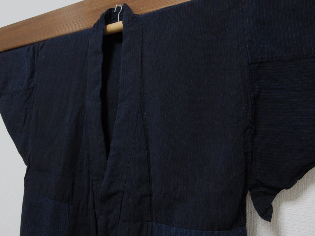 Vintage Japanese Indigo Kimono / Aizome / Boro / Shima / No.2407235 - Etsy