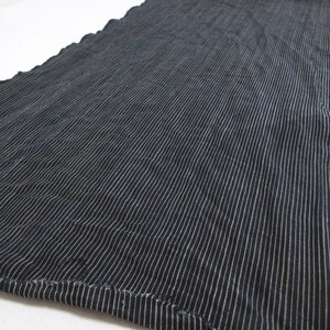Vintage Japanese Indigo Linen Fabric / Aizome / Asa / Shima / Stripe ...