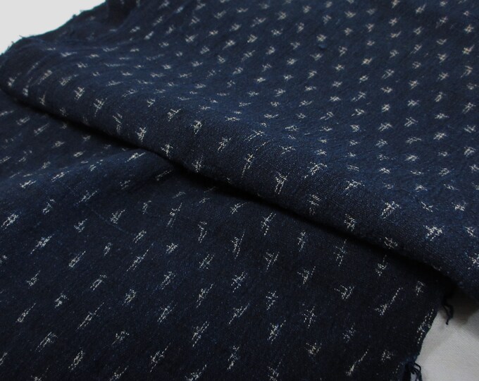 Vintage Japanese Indigo Fabric / Aizome / Kasuri / Japanese Ikat Design ...