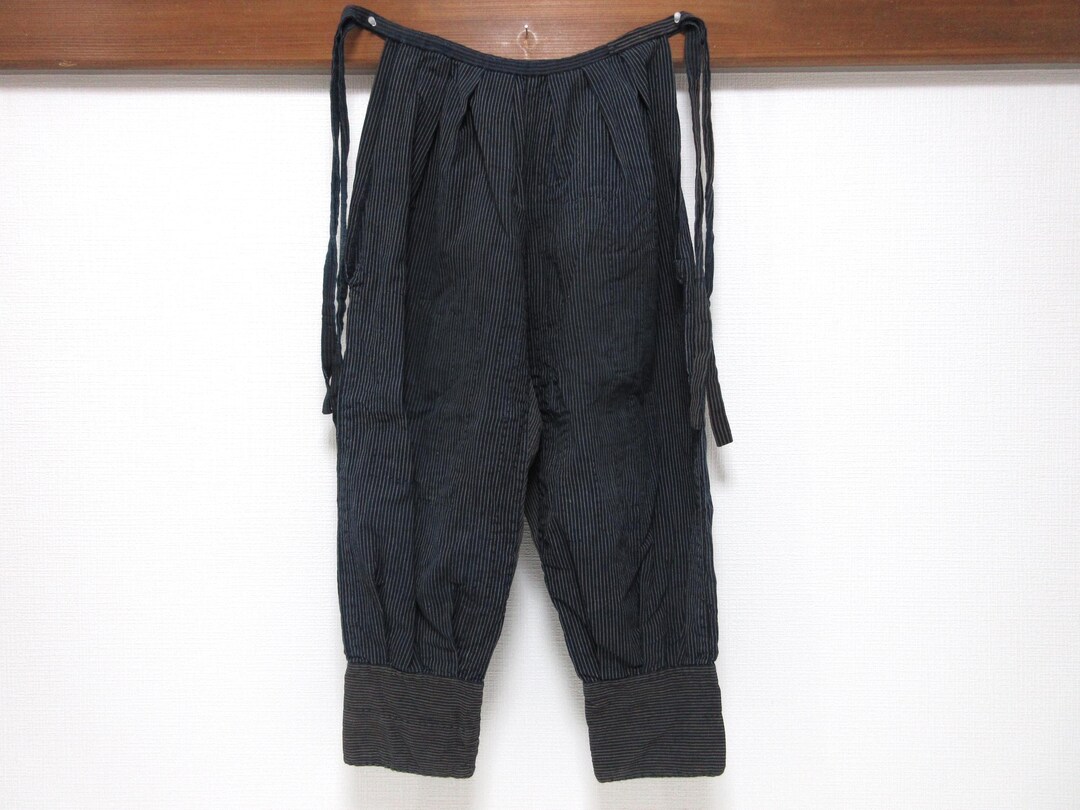 Vintage Japanese Indigo Work Pants / Monpe / Aizome / Noragi / Boro ...