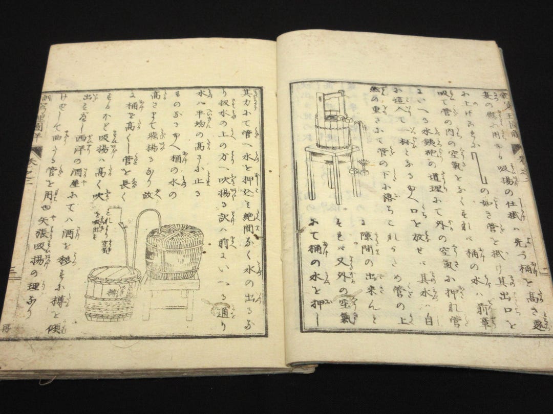 Vintage Japanese Physics Book / Washi Paper / Buturigaku / No.2504081 ...