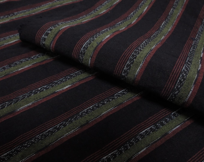 Vintage Japanese Indigo Fabric / Aizome / Shima / Stripe Design / No ...