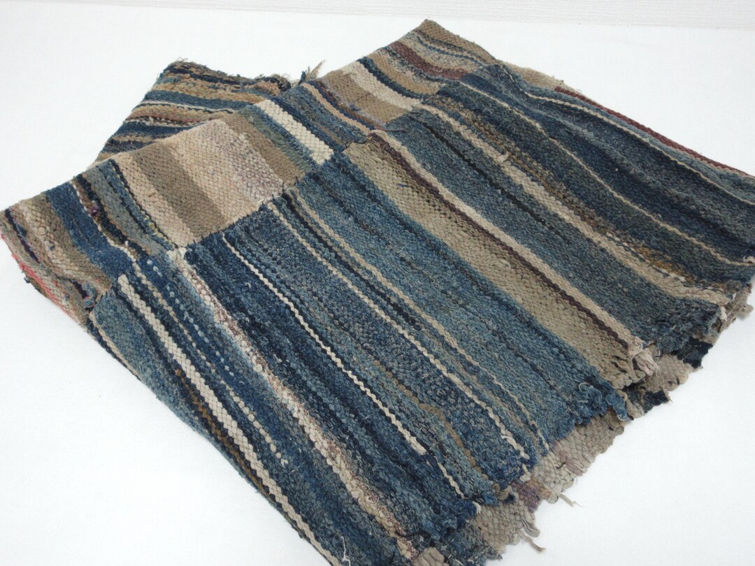 Vintage Japanese Sakiori Fabric / Aizome / Vintage Lug / No.2409176 - Etsy