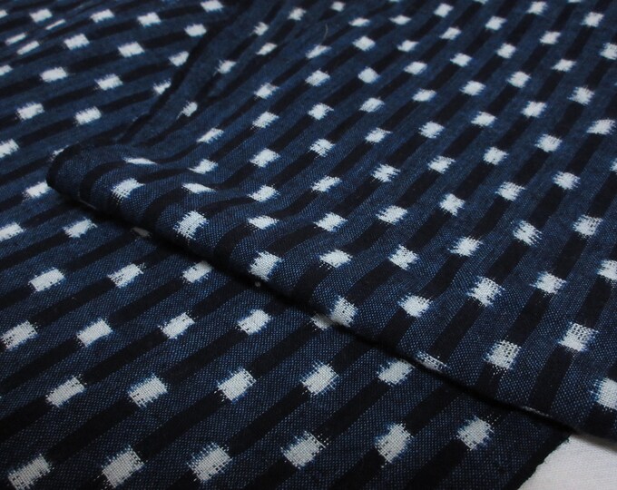 Vintage Japanese Indigo Fabric / Aizome / Kasuri / Japanese Ikat Design ...
