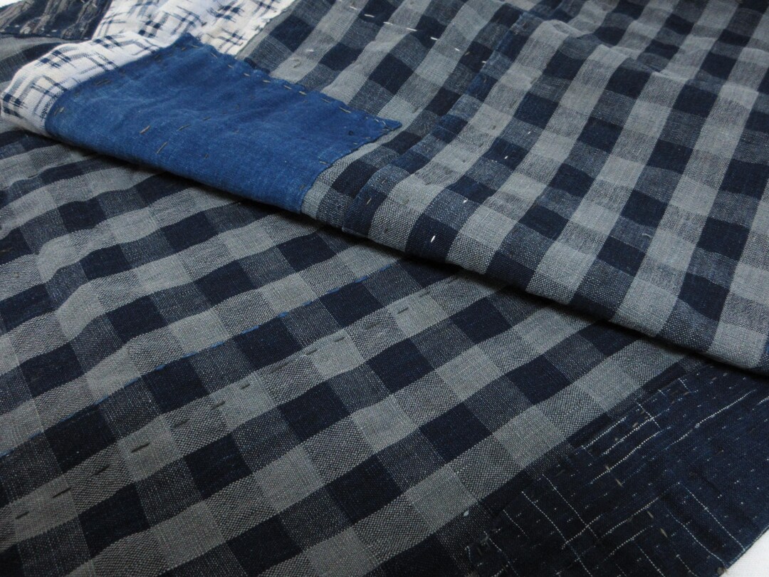 Vintage Japanese Indigo Fabric / Aizome / Boro / Koushi / Kasuri / No ...