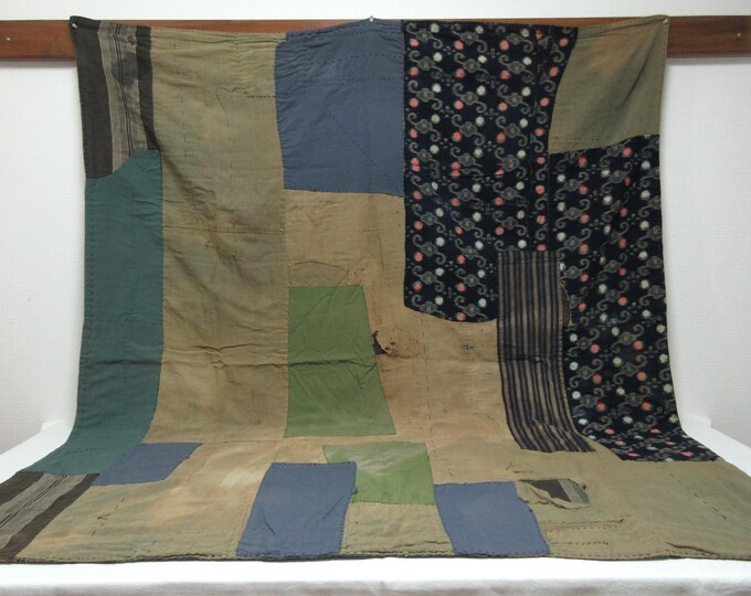 Vintage Japanese Boro Fabric / Aizome / Ranru / Vintage Lug / No ...