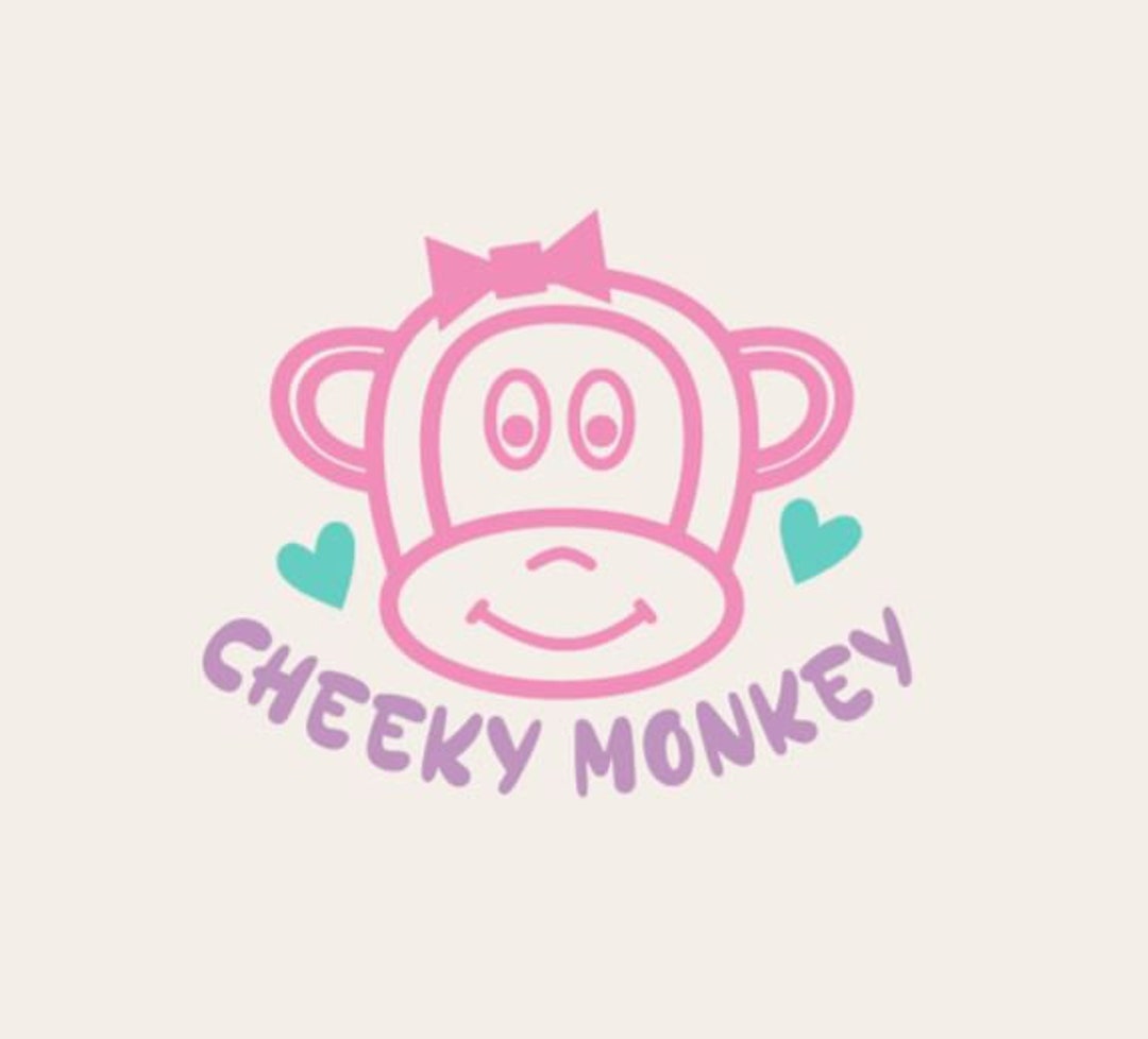 Cheeky Monkey SVG, DXF, Png Files. Four Designs Included. Baby/kids ...