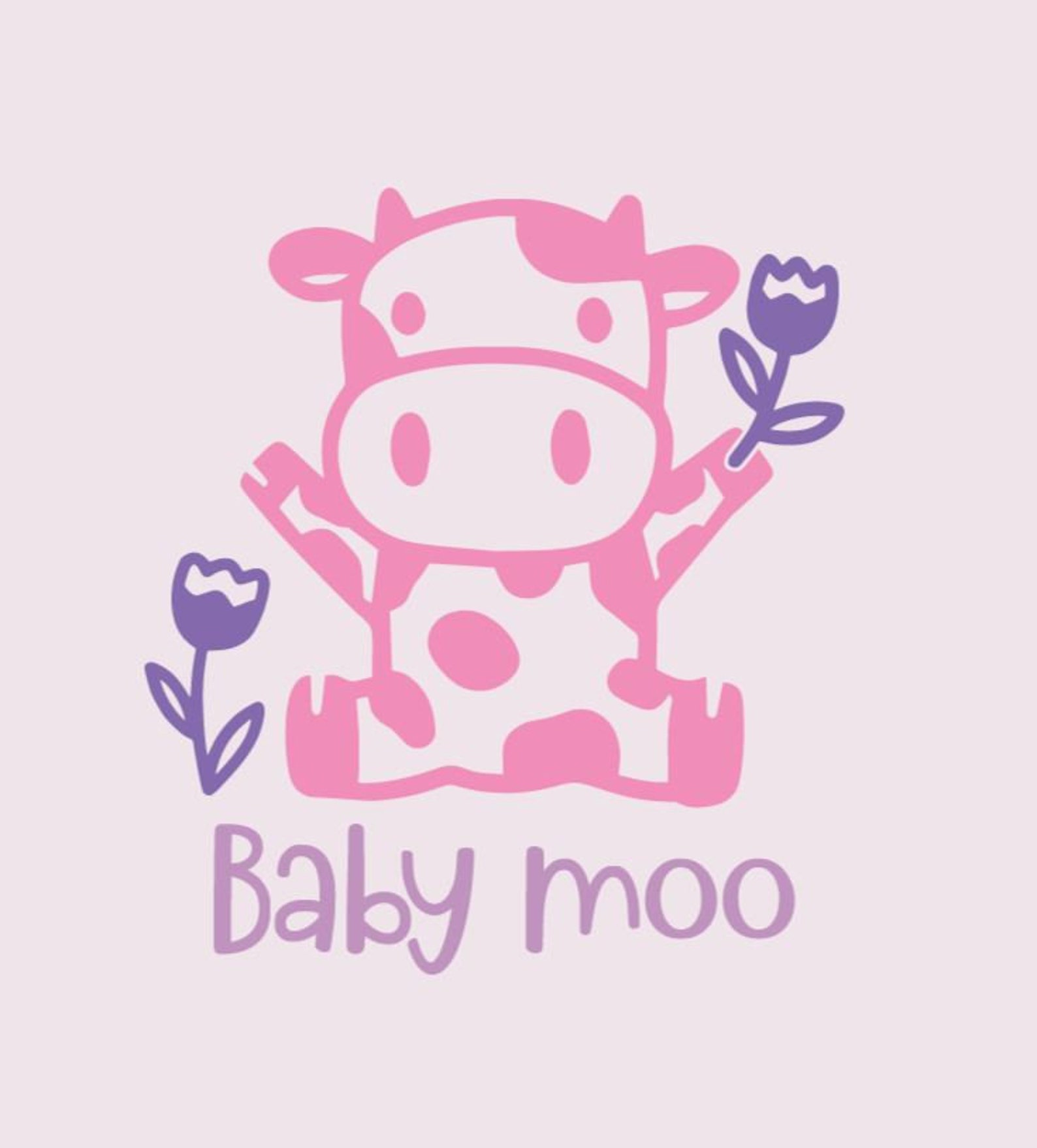 Baby moo SVG DXF fichiers png. Deux dessins inclus. - Etsy France