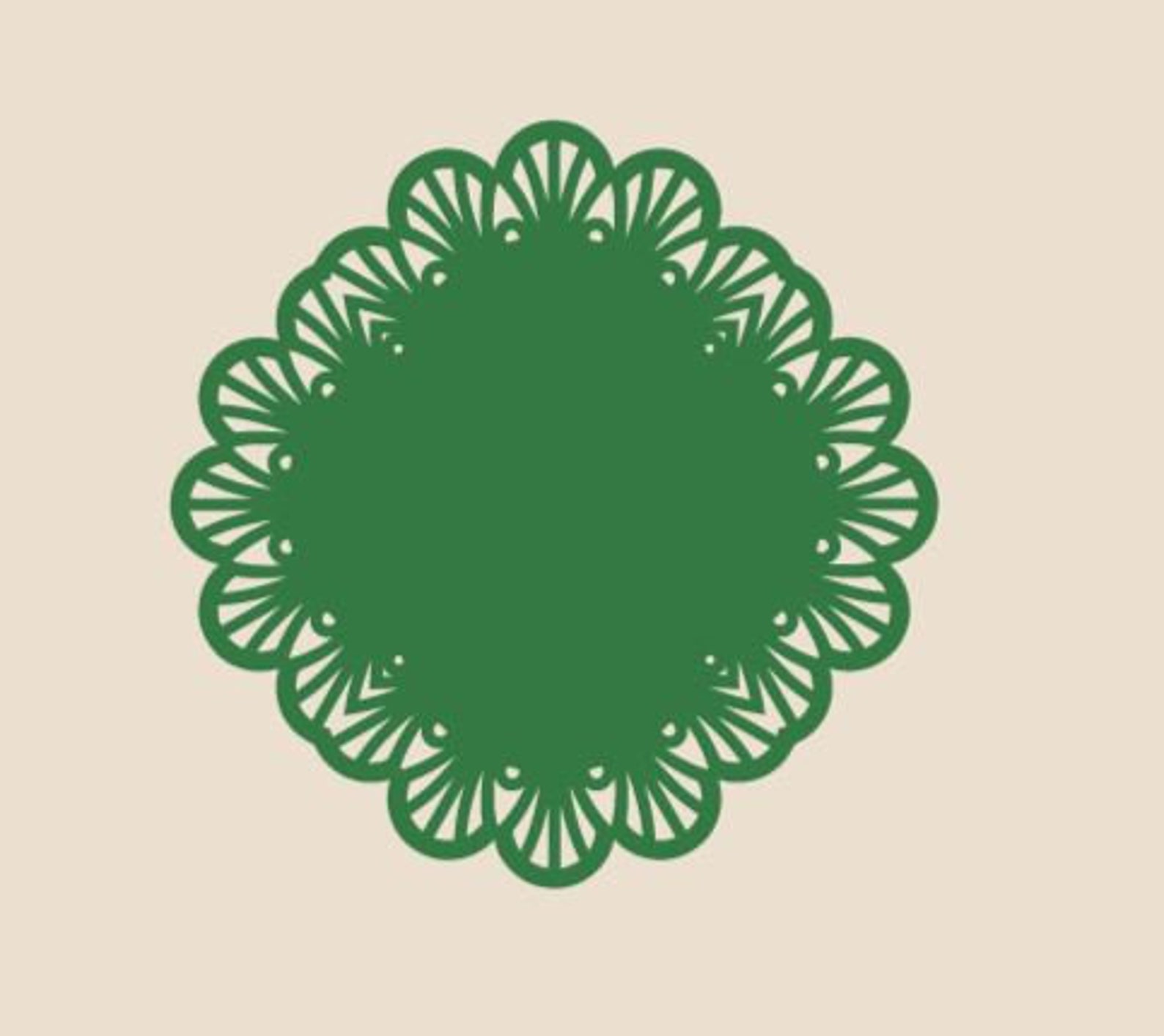 Doily SVG Bundle green. 6 Versions Included. Svg Dxf Png | Etsy