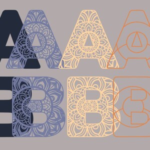 3d Layered Alphabet Mandala Bundle SVG. All Letters A-Z - Etsy Canada