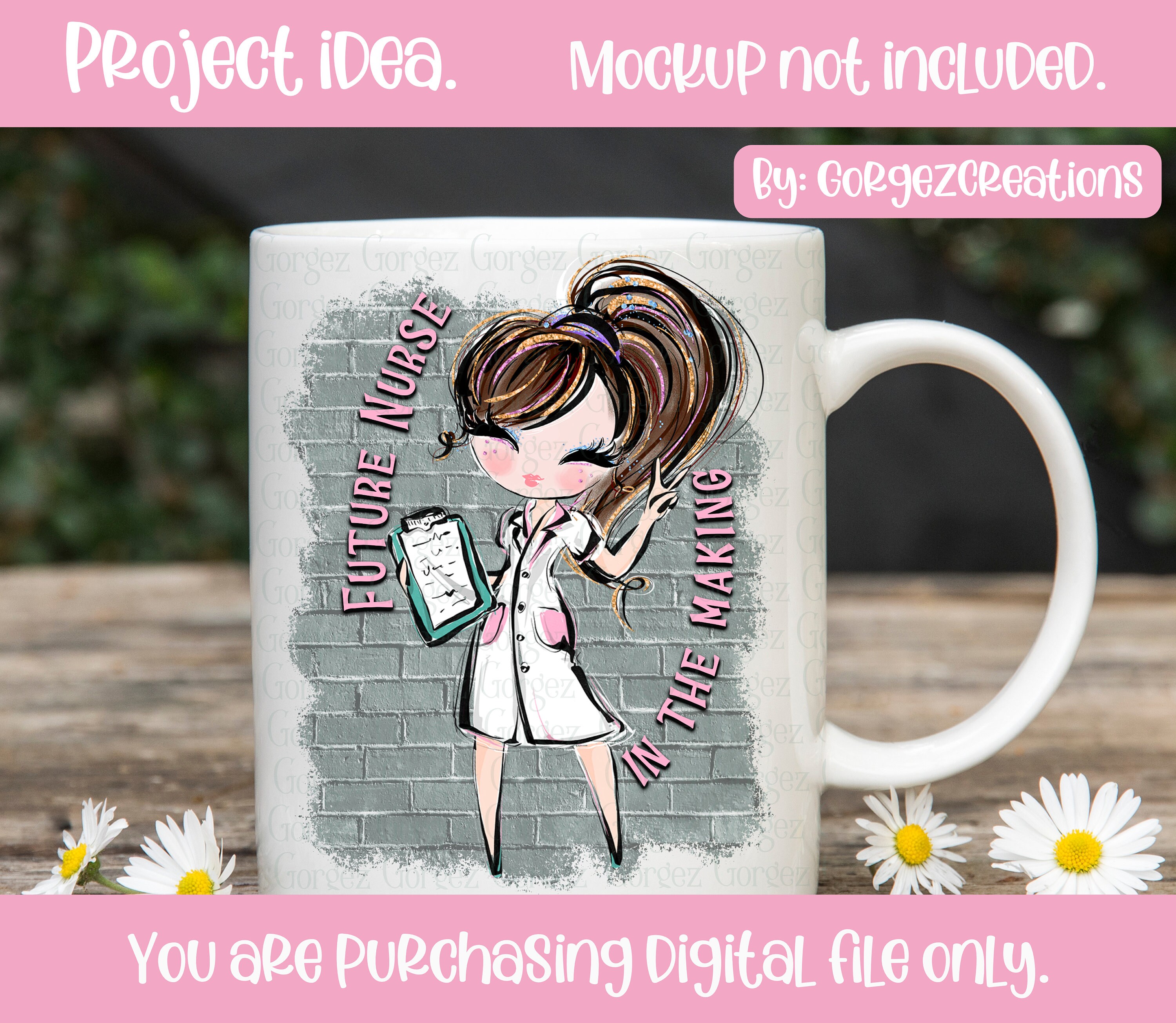 Future Nurse in the Making PNG. Student Nurse Studying | Etsy