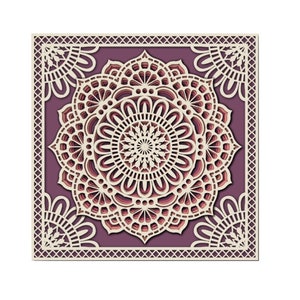 3d Layered Mandala With Square Frame Bundle #1. Four Designs ...