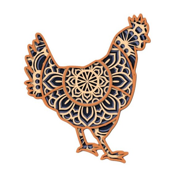 Rooster Mandala Svg - Etsy