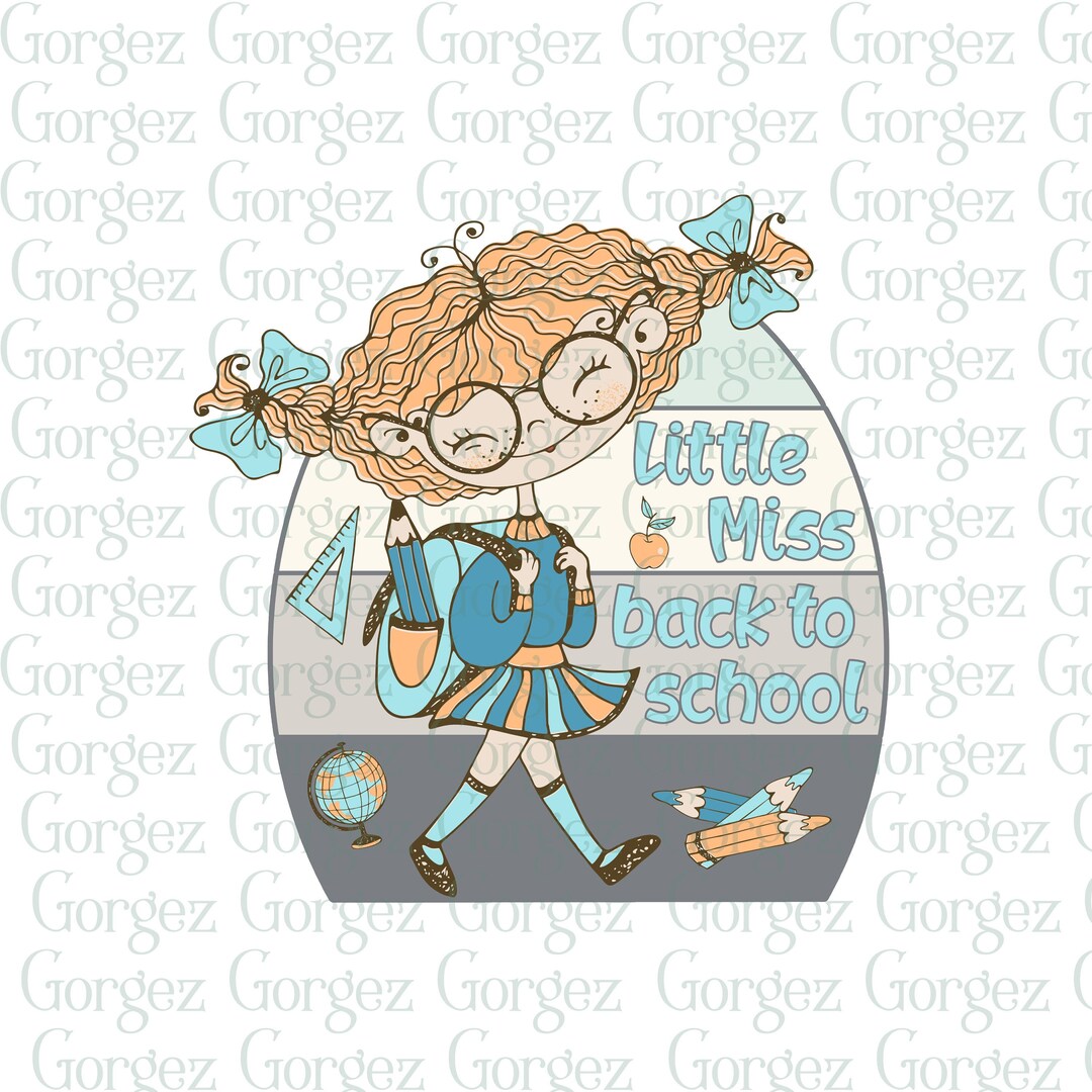 Back to School Girl PNG Digital File. Sublimation/back to School/girl ...