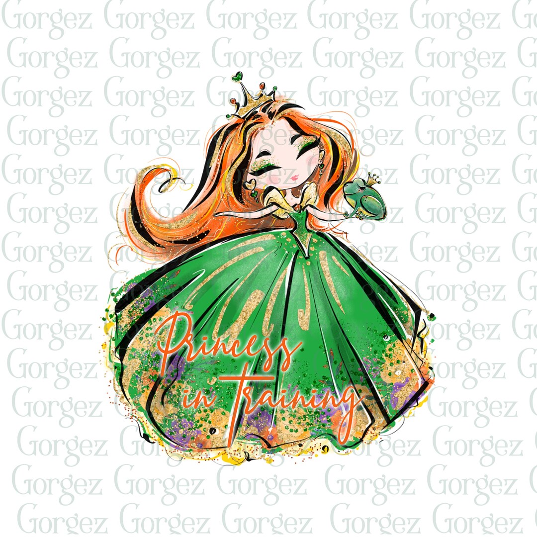 Princess in Training PNG Digital File. Princess in Green Dress With ...
