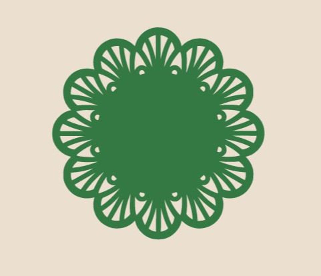 Doily SVG Bundle (green). 6 Versions Included. Svg, Dxf, Png, Jpeg - Etsy