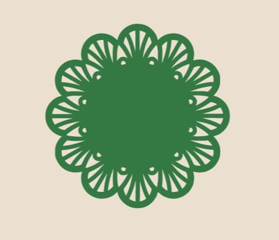 Doily SVG Bundle green. 6 Versions Included. Svg Dxf Png - Etsy