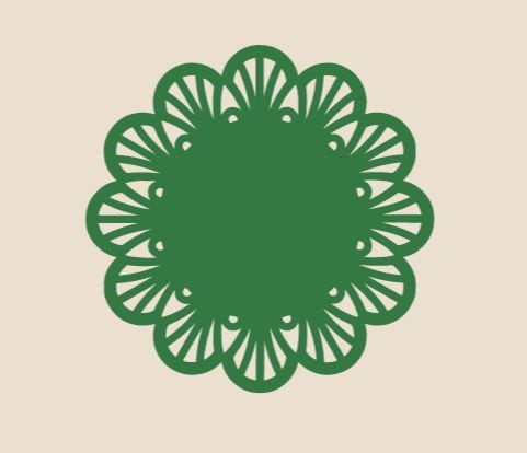 Doily SVG Bundle green. 6 Versions Included. Svg Dxf Png | Etsy