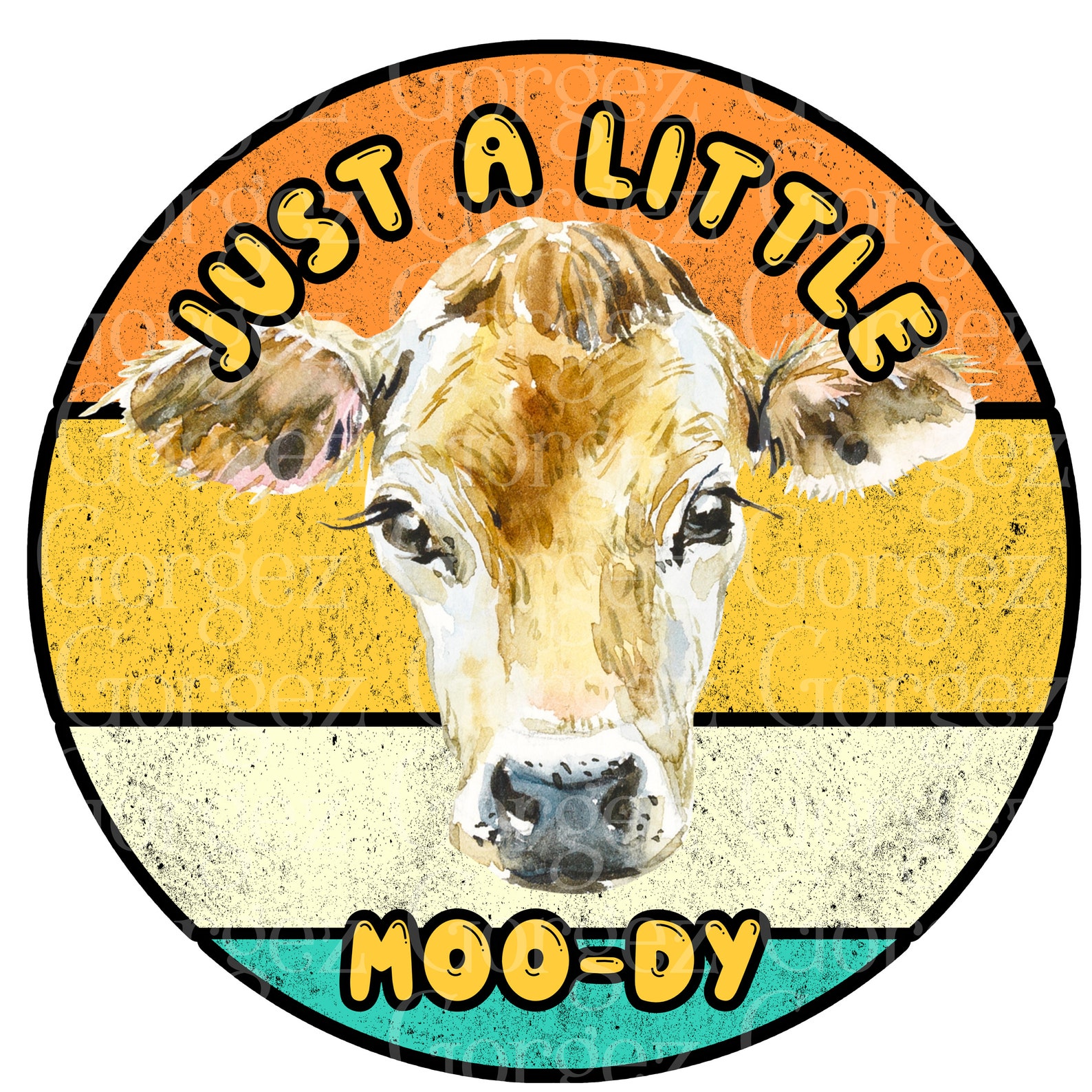 Just a Little Moo-dy PNG Digital File. - Etsy