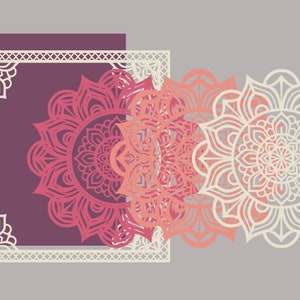 3d Layered Mandala With Square Frame Bundle #1. Four Designs ...